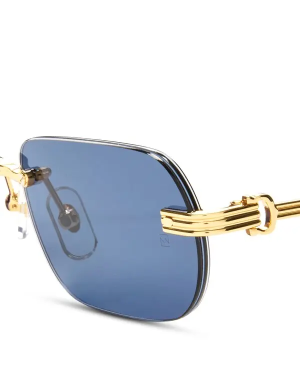 Cartier Rectangle Sunglasses, 55mm - Gold