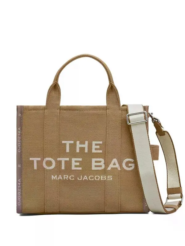 Marc Jacobs The Jacquard Logo Detail Cotton Tote Bag - Neutrals