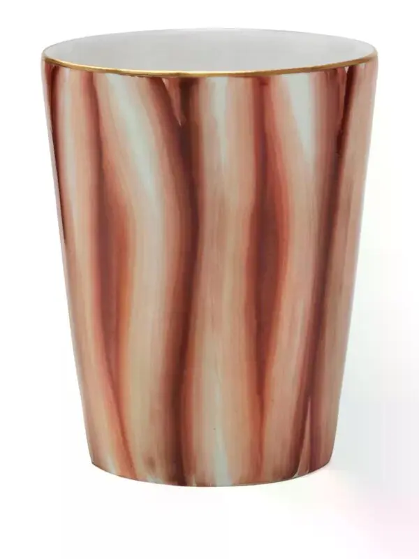 MARIE DAAGE Handpainted Marble Goblet Glass - Orange