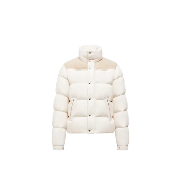 Moncler Verine Suede-trimmed Short Down Jacket