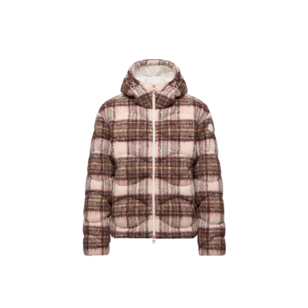 Moncler Cervi Wool Blend Hooded Down Jacket