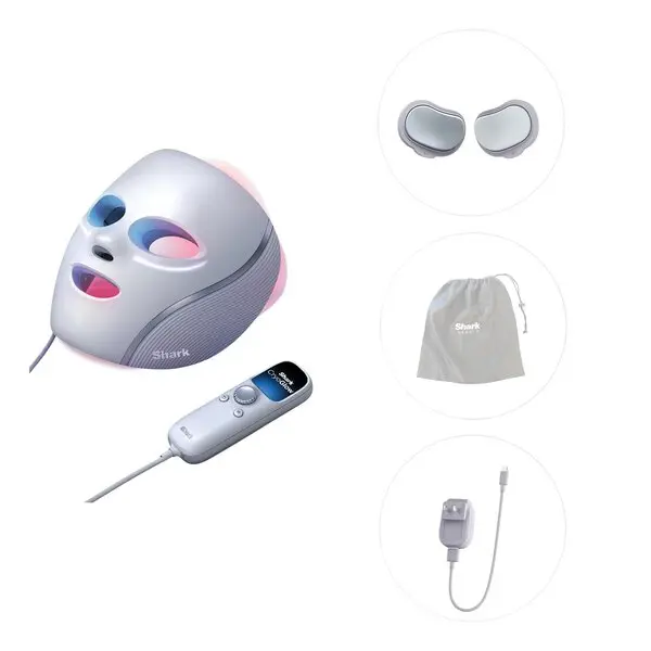 SHARK BEAUTY Cryoglow Cooling + Led Face Mask & Facial Glo Skin Tool - Lilac