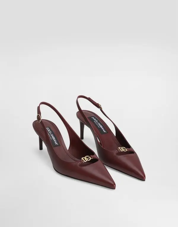 Dolce & Gabbana Silk-effect Nappa Leather Slingback