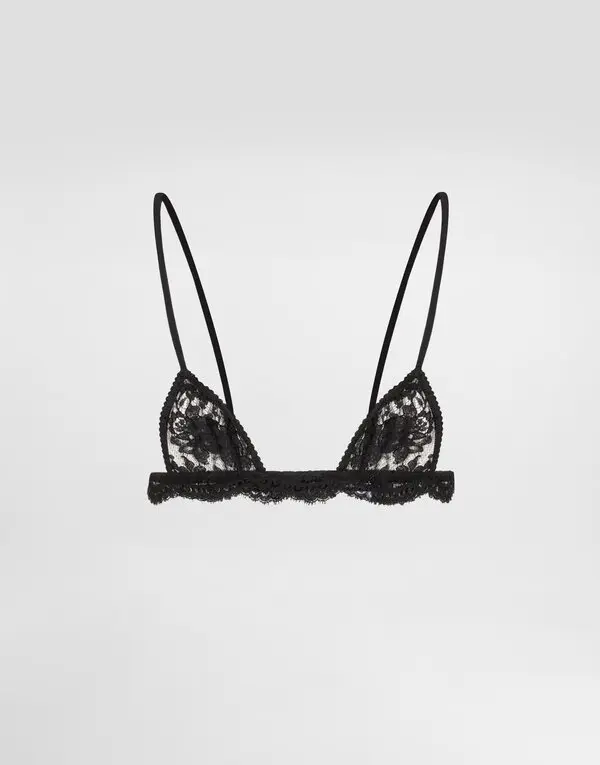 Dolce & Gabbana Micro Lace Bra - Black