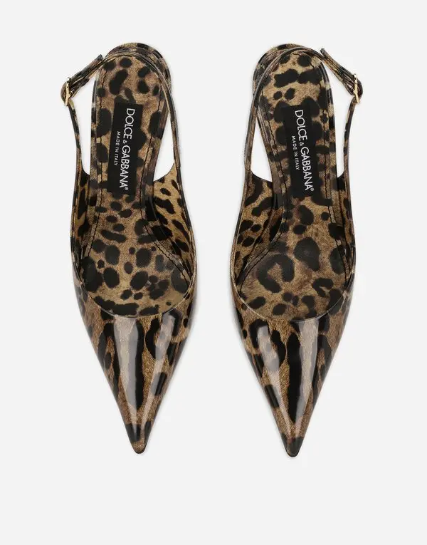 Dolce & Gabbana Leopard-print Lollo Slingbacks