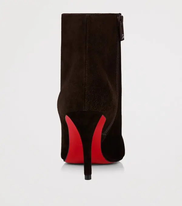 CHRISTIAN LOUBOUTIN Miss Z Suede Ankle Boots - Red