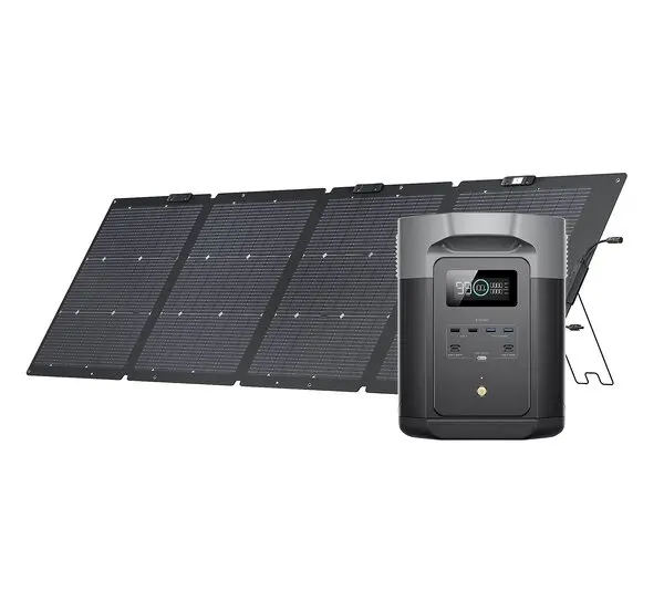 ECOFLOW Delta 2 Max 2000wh Power Station W/110w Solar & Trolley - One-color