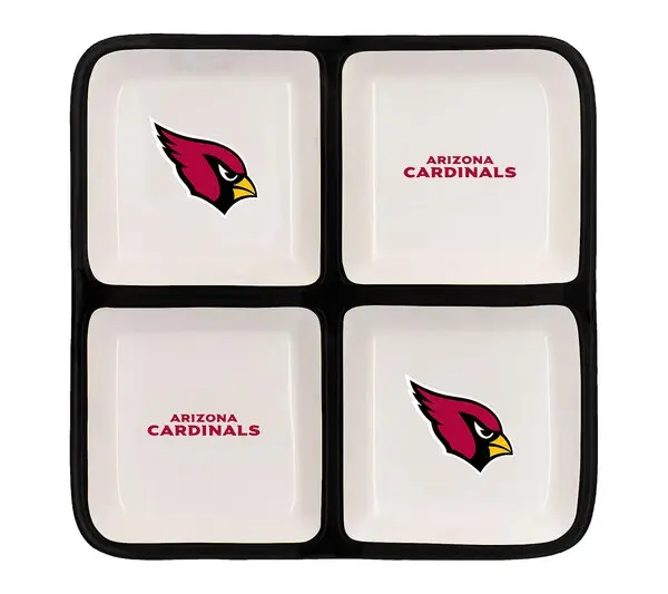 THE MEMORY COMPANY Nfl Ceramic 4 Section Square Tray