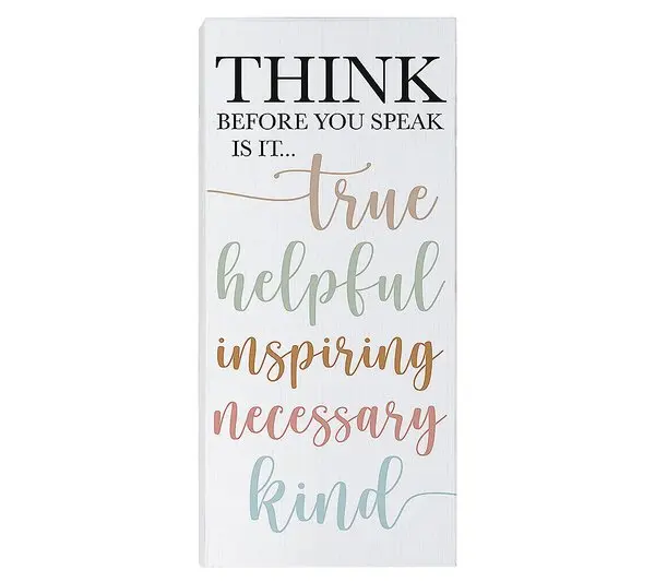 SINCERE SURROUNDINGS 12' Think Before Speak Ins Pire Board - One-color