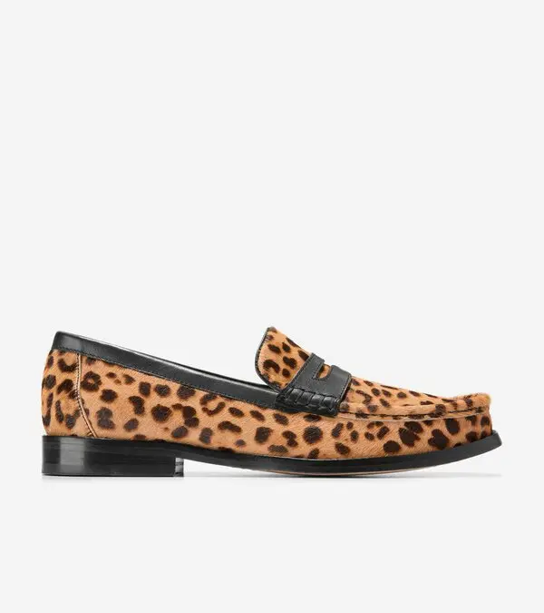 Cole Haan Lana Lux Remastered Penny Loafers - Leopard Print Calf Hair
