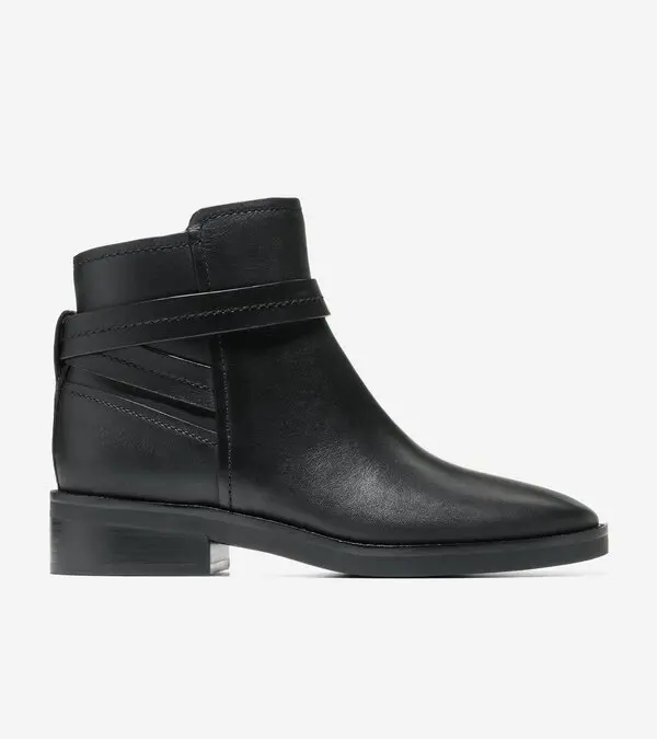 Cole Haan Rosalyn Ankle Strap Waterproof Boots - Black