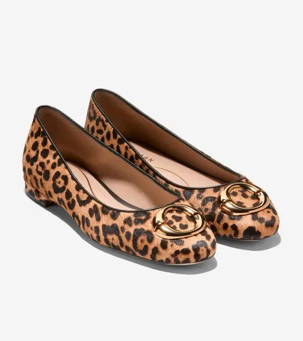 Cole Haan Skylar Ballet Flats - Leopard Print-black
