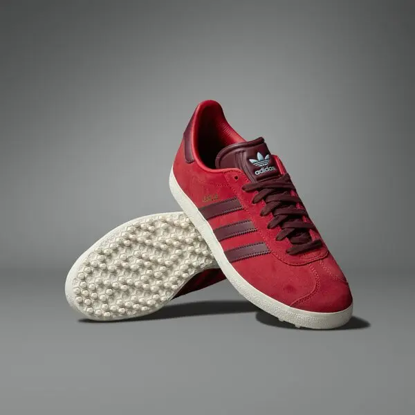 Adidas Gazelle Spikeless Golf Shoes In Better Scarlet / Cloud White / Clear  Sky - 30% Off | Editorialist