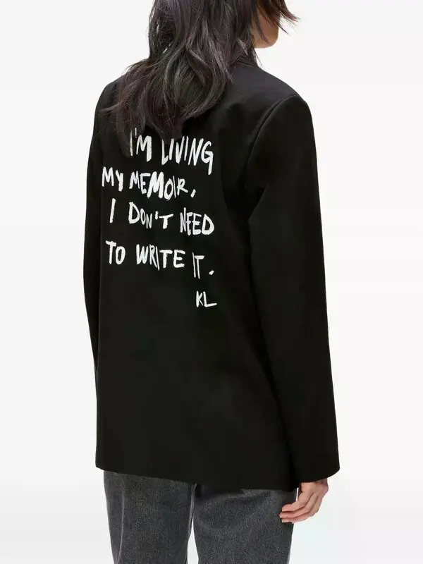 Karl Lagerfeld Quote Blazer