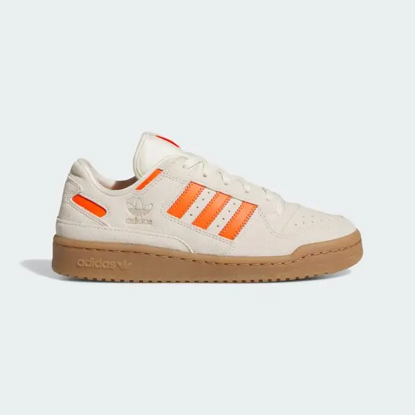 Adidas Forum Low Cl Shoes - Wonder White / Impact Orange / Gum M2