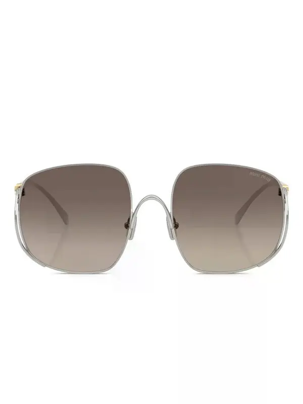 Miu Miu Geometric Sunglasses - Silver