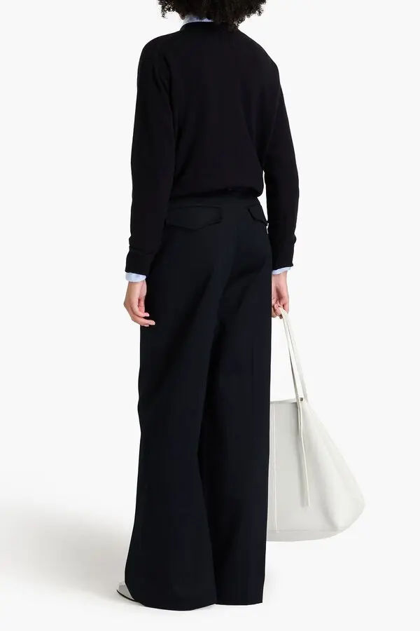 NILI LOTAN Johan Cotton-twill Wide-leg Pants