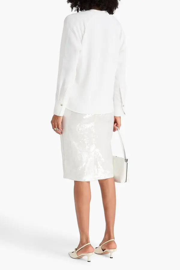 Vince Crepe Blouse - White