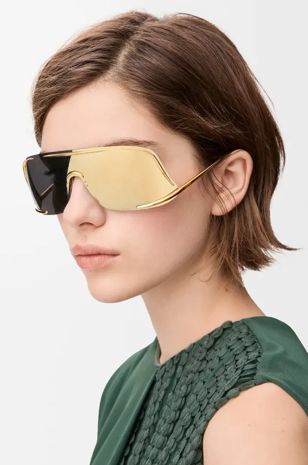 Loewe Shield Mask Sunglasses - Gold
