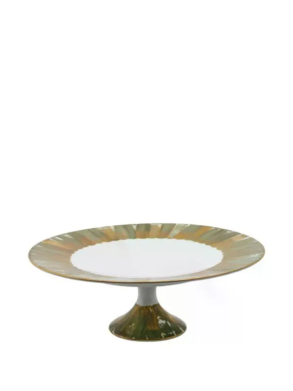 MARIE DAAGE Panache Brushstroke Cake Stand - Green