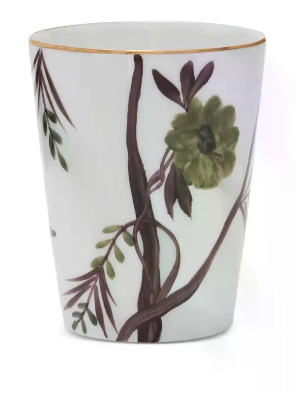 MARIE DAAGE Bouquet De Vie Floral-print Drinking Glass - White