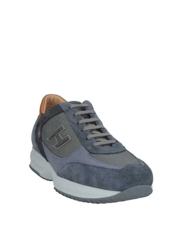 Hogan Leather And Textile Sneakers - Blue