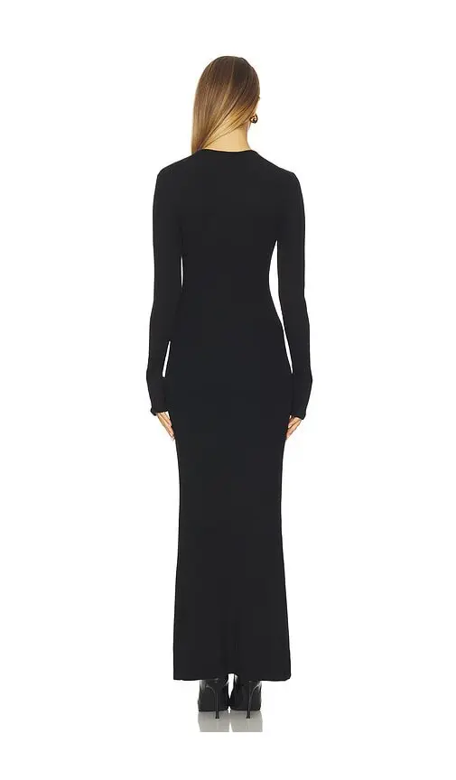 SNDYS. Ribbed Maxi Dress With Shoulder Cutouts