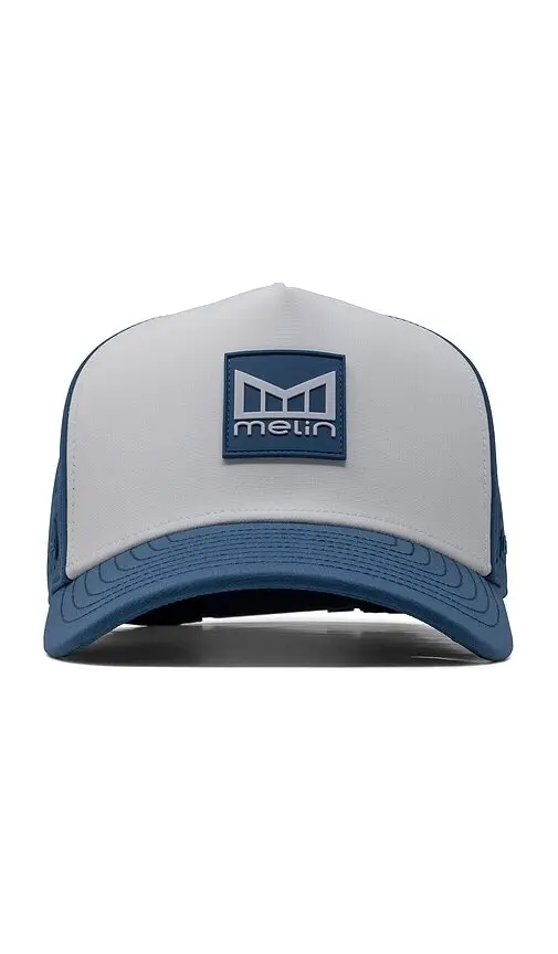 MELIN Hydro Odyssey Stacked Sea Port Baseball Cap - Steel Blue & White