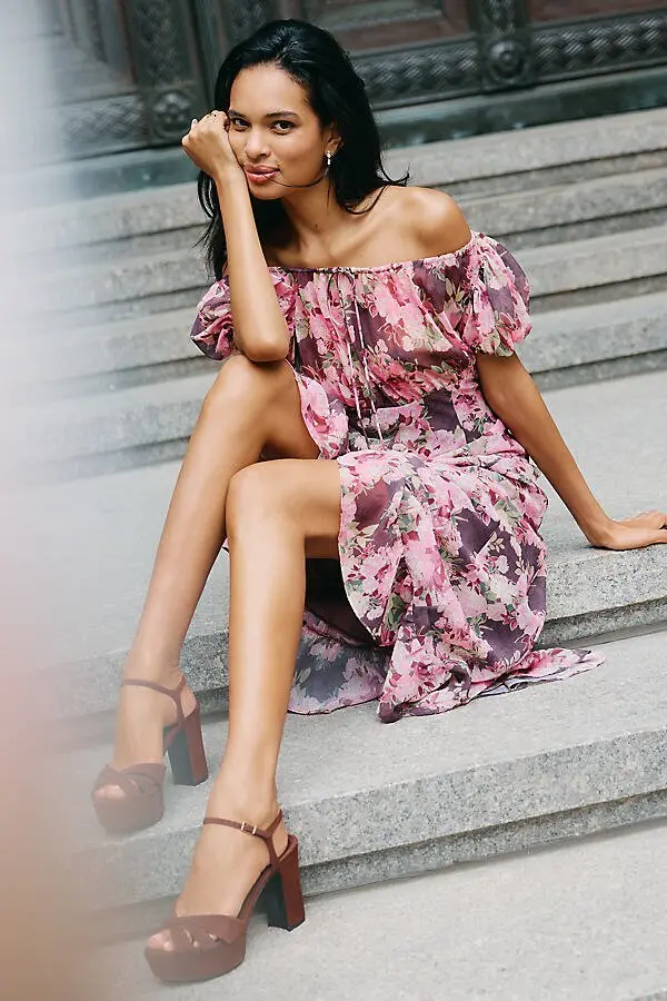 niamh pleated cutout satin midi dress Cyra Plunge Satin Midi Dress - Peach