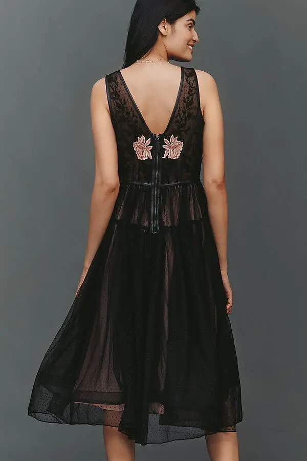 anthropologie black tulle dress By Anthropologie Mini Tulle Layer