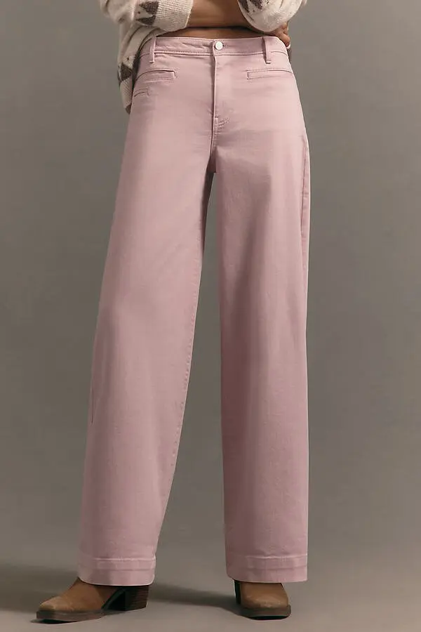 Maeve Low-slung Tapered Slouch Jeans - Pink