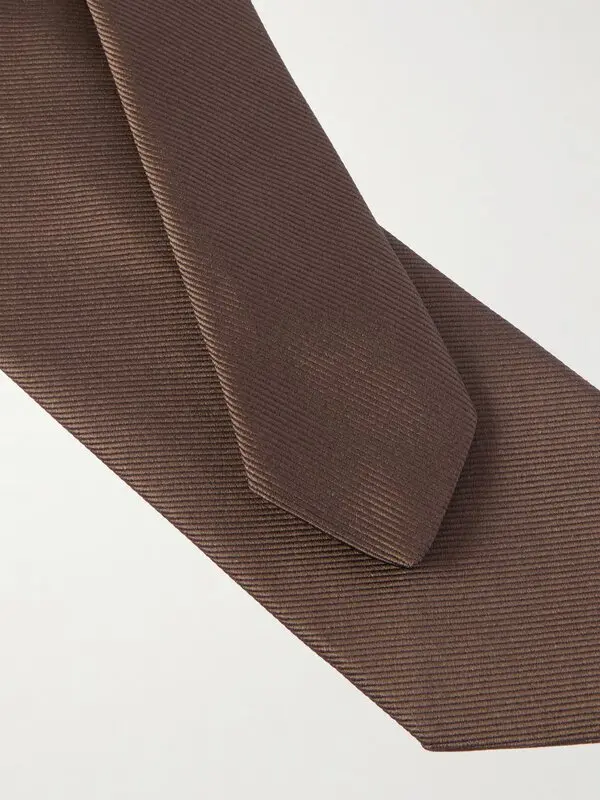 DRAKE'S 8cm Silk-twill Neck Tie - Brown