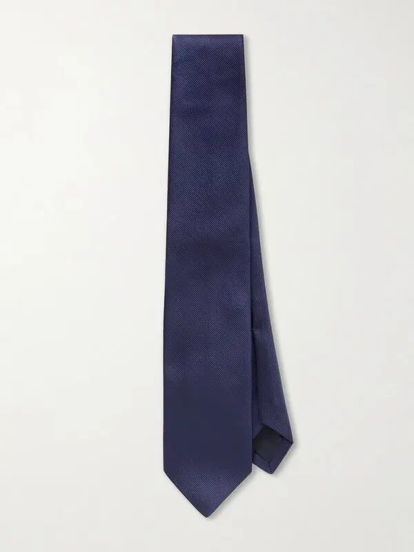 DRAKE'S 8cm Silk-twill Necktie - Blue