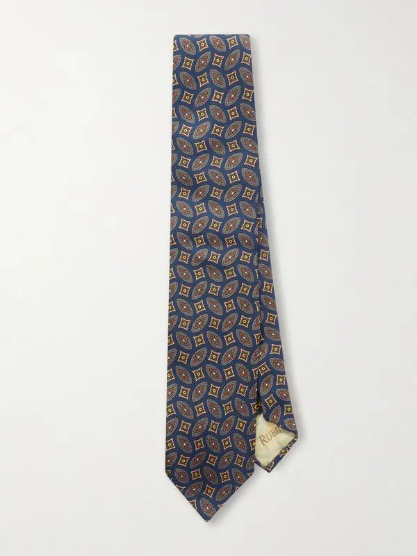 Rubinacci 9cm Silk-jacquard Neck Tie - Blue