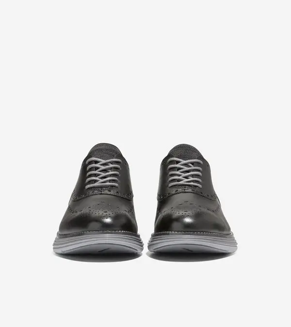 Cole Haan Riginalgrand Ultra Wingtip Oxfords - Black-quiet Shade-sleet