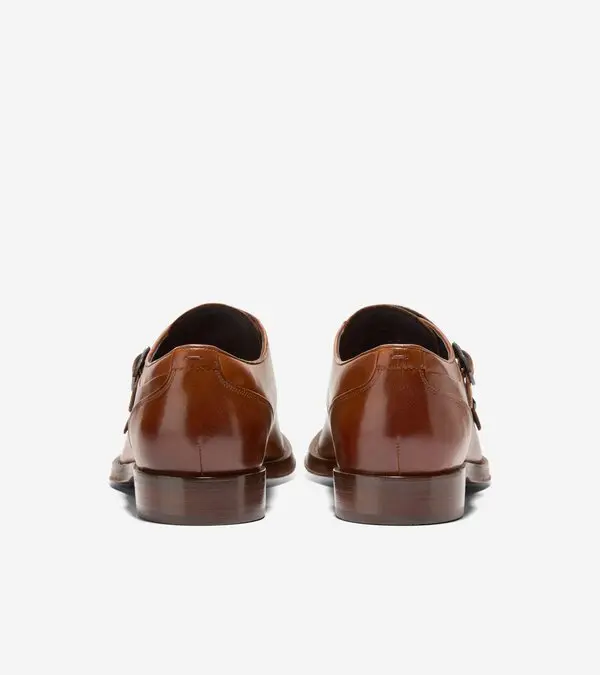Cole Haan Carnegie Monk Strap Shoes - British Tan-java