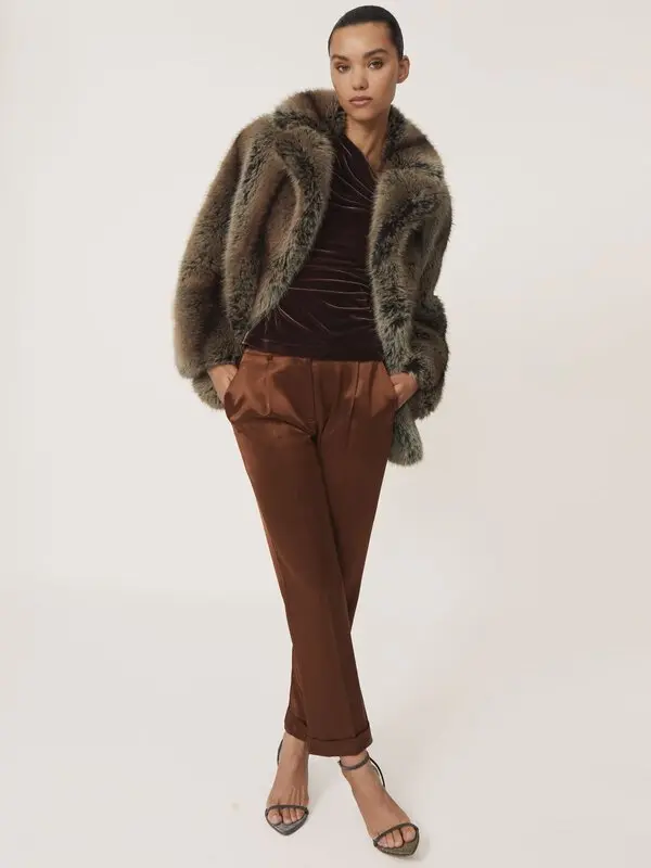 REISS Laila Faux-fur Coat