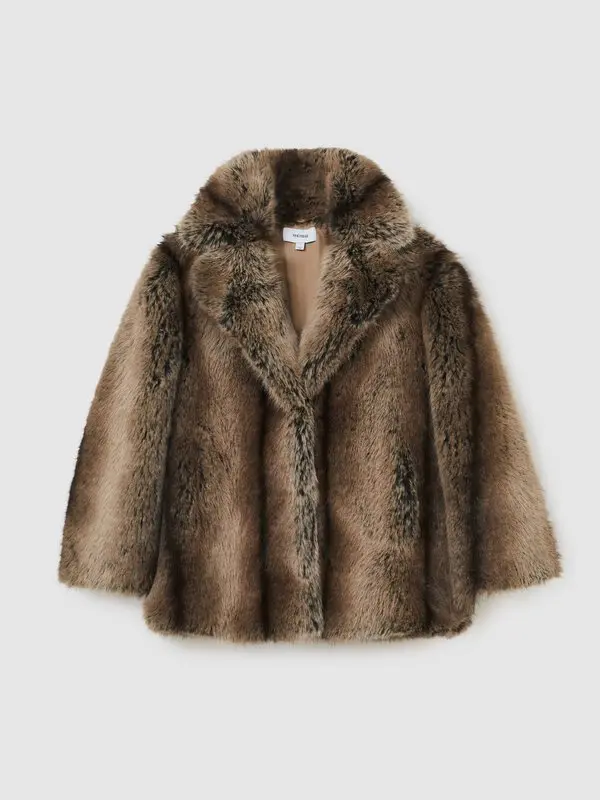 REISS Laila Faux-fur Coat
