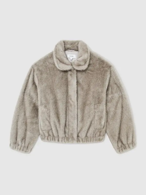 REISS Faux-fur Zip-through Jacket