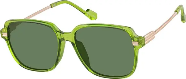 Zenni Oval Full Rim Frame Sunglasses - Green