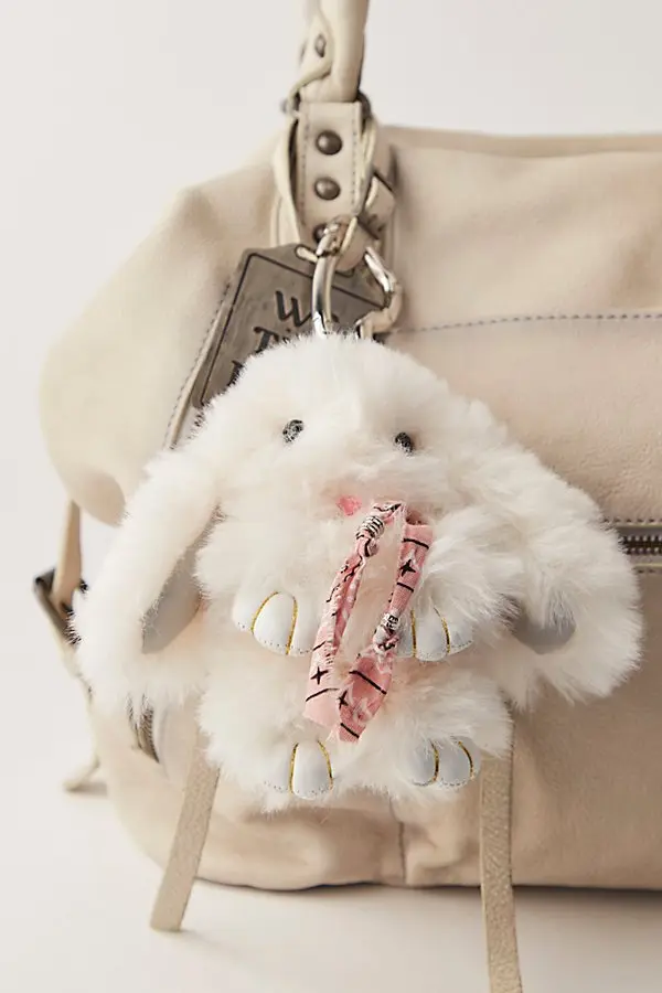Free People Rabbit Bag Charm - Cream