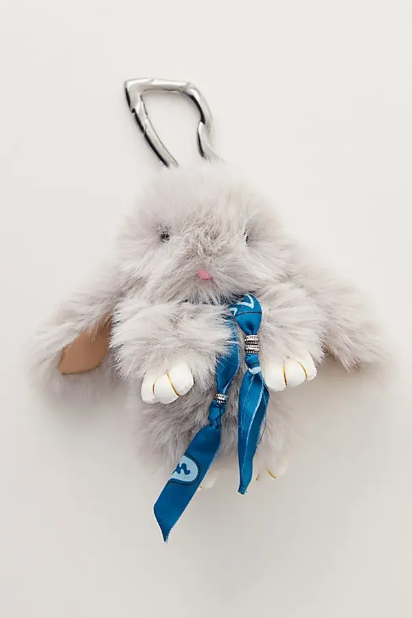 Free People Rabbit Bag Charm - Grey