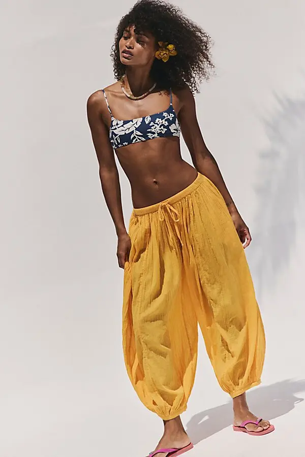 Free People Playa Party Balloon Pants - Citrus