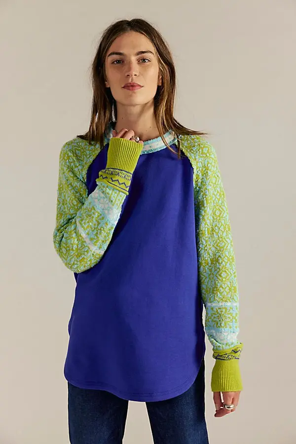 Free People We The Free Amsterdam Pullover - Citron Combo