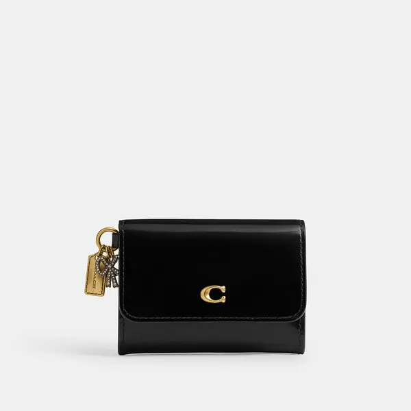 COACH® Essential Flap Card Case With Charms - Brass/black