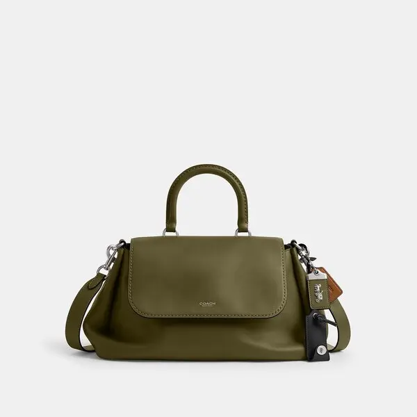 COACH® Slouchy Rogue Top Handle Bag - Silver/olive Multi