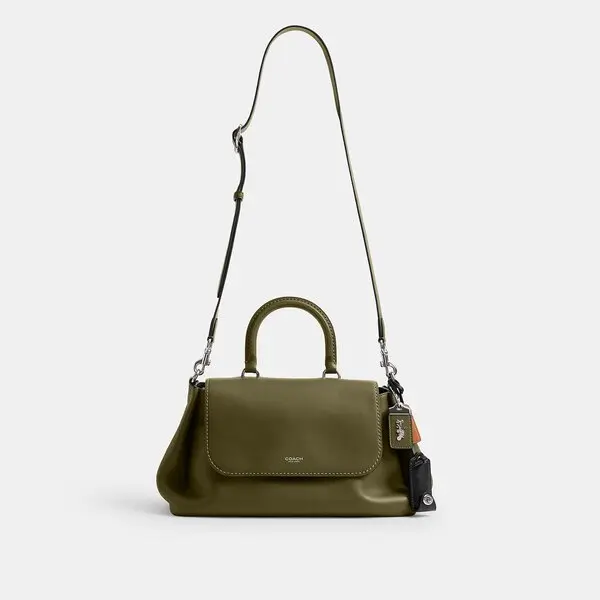 COACH® Slouchy Rogue Top Handle Bag - Silver/olive Multi