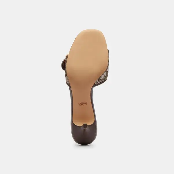COACH Margot Sandal In Signature Jacquard - Oak/maple