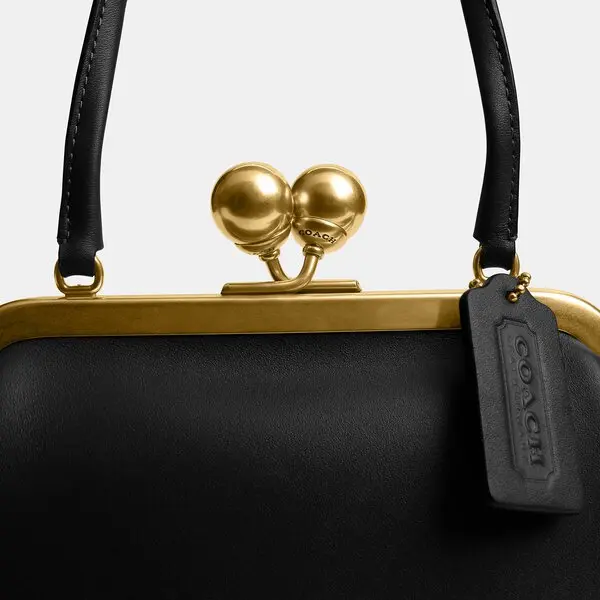 Coach Kisslock Frame Bag 16 - Brass/Black | Editorialist