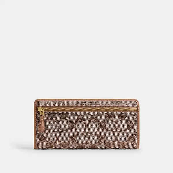 COACH Essential Slim Wallet In Crystal Signature Jacquard